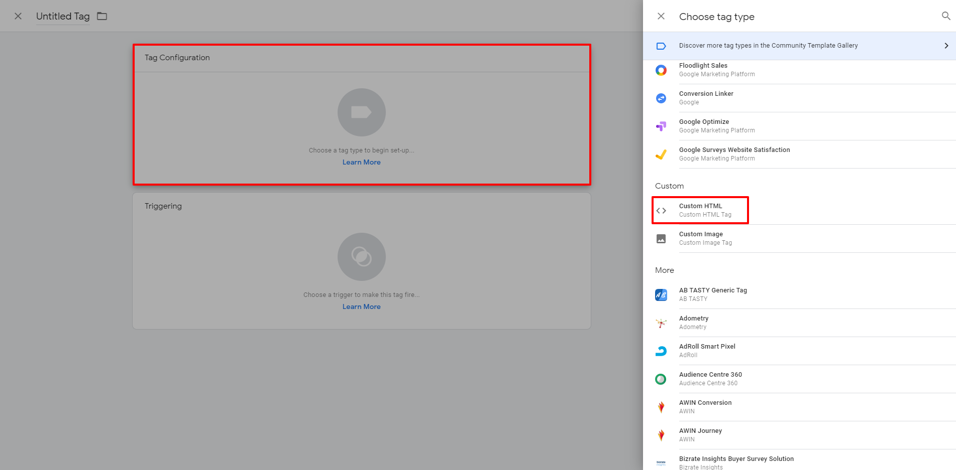 Multiple RTG codes in GTM | Sklik Nápověda